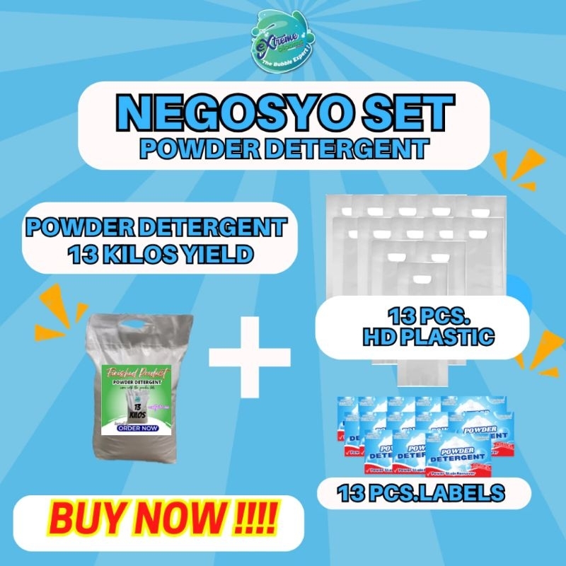 POWDER DETERGENT 13KILOS YIELD – COMPLETE WITH PACKAGING & STICKERS ...