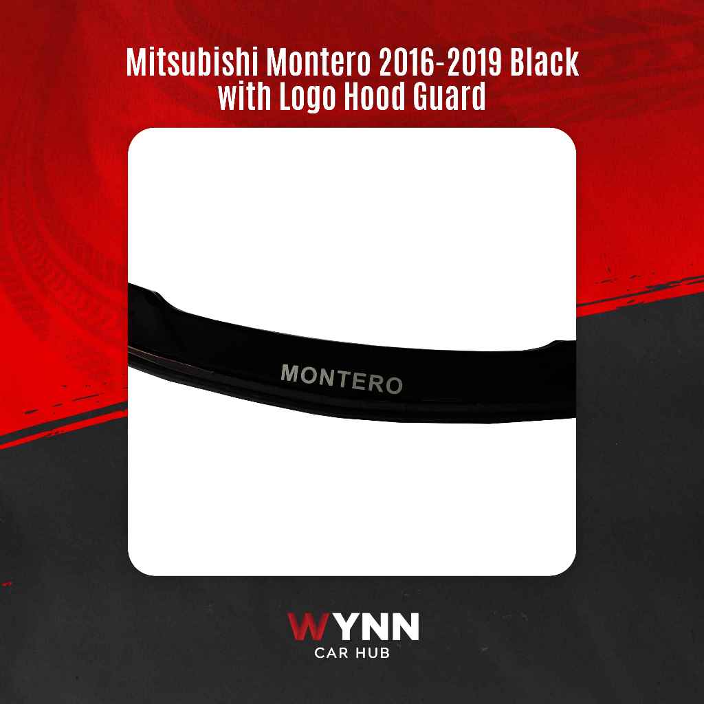 Mitsubishi Montero 2016-2019 Black with Logo Hood Guard | Shopee ...