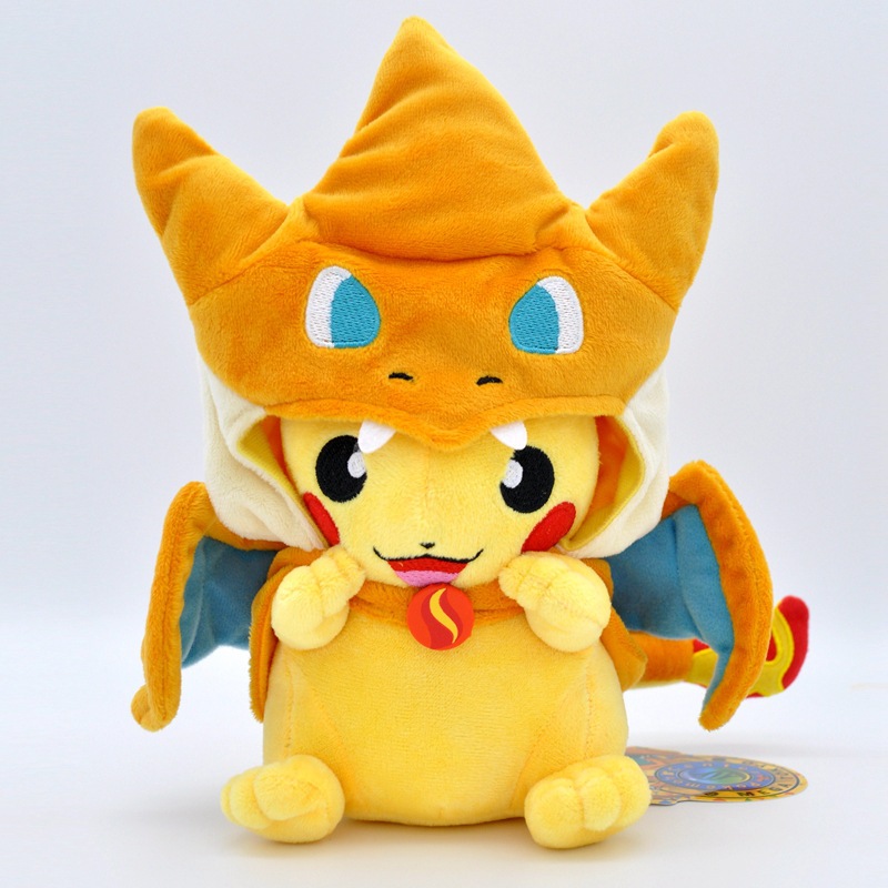 New Pokemon Pikachu With Charizard hat Plush Soft Toy | Shopee Philippines