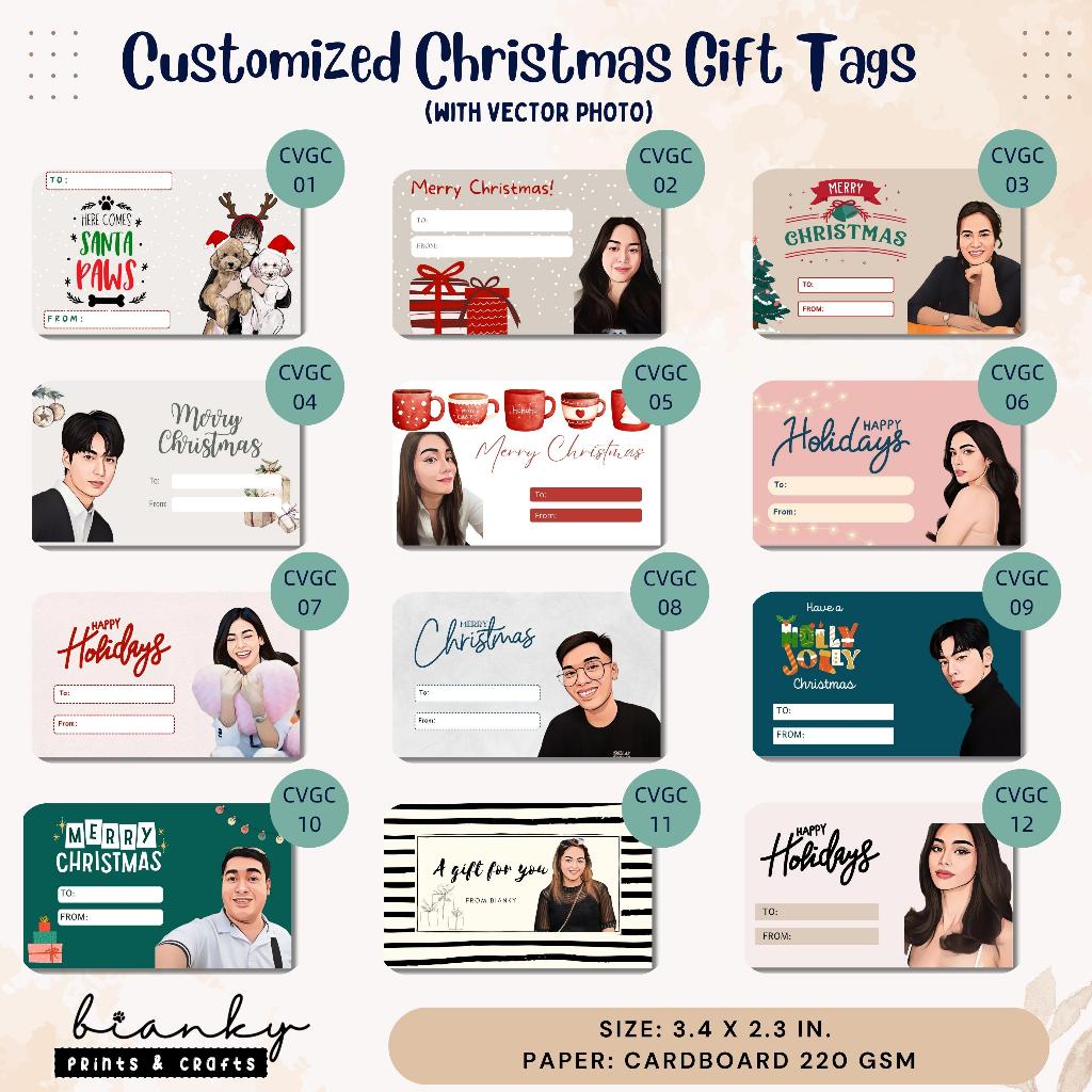 Customized Christmas Gift Cards Tags (10pcs) | Shopee Philippines