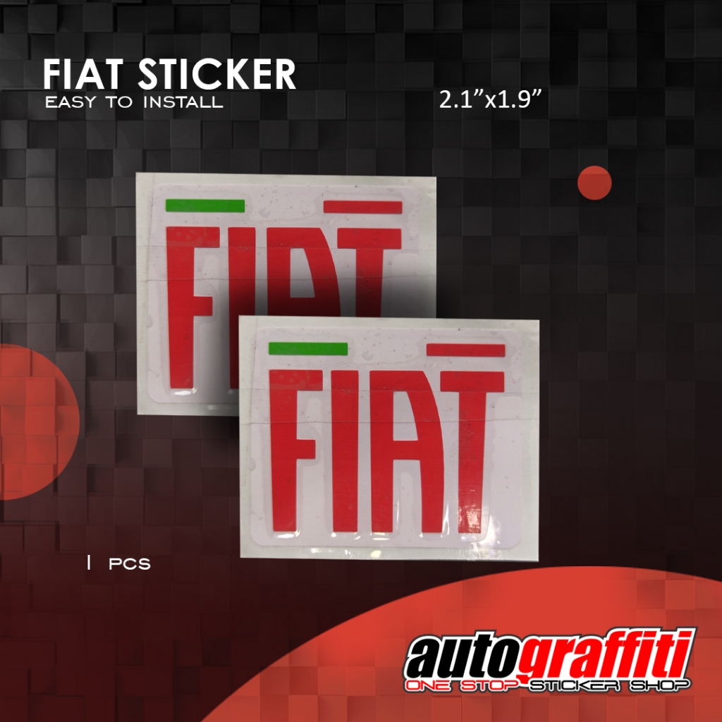 Fiat sticker (2.1" x 1.9" in) Sticker | Shopee Philippines