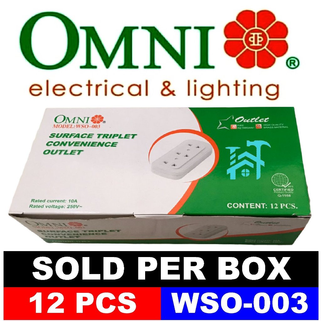 OMNI Surface 3-Gang Convenience Outlet 10A 250V~ - WSO-003 | Shopee ...