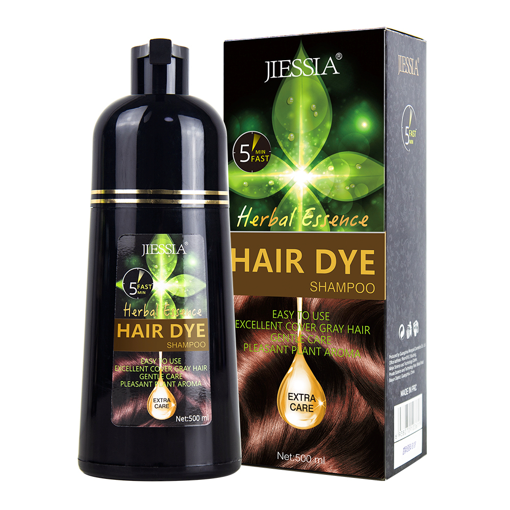 Original JIESSIA Herbal Hair Dye Shampoo Effective black hair shampoo ...