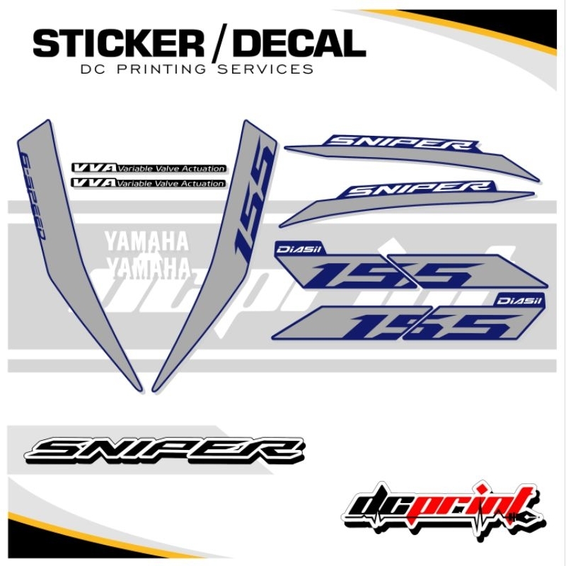 Yamaha Sniper 155 Stock Decal Sticker Glossy Finish Waterproof | Shopee ...