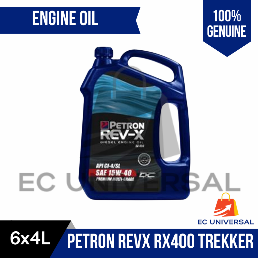 Petron Rev-X RX400 Premium Multi-Grade Engine Oil 6x4L Liters Box | EC ...