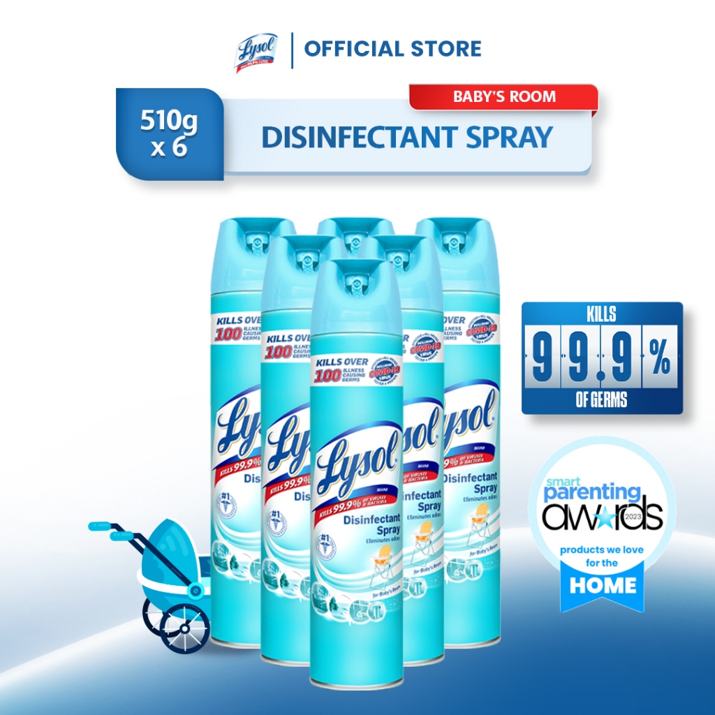 Lysol Antibacterial Disinfectant Spray Cleaner Baby's Room 510 G Set of ...