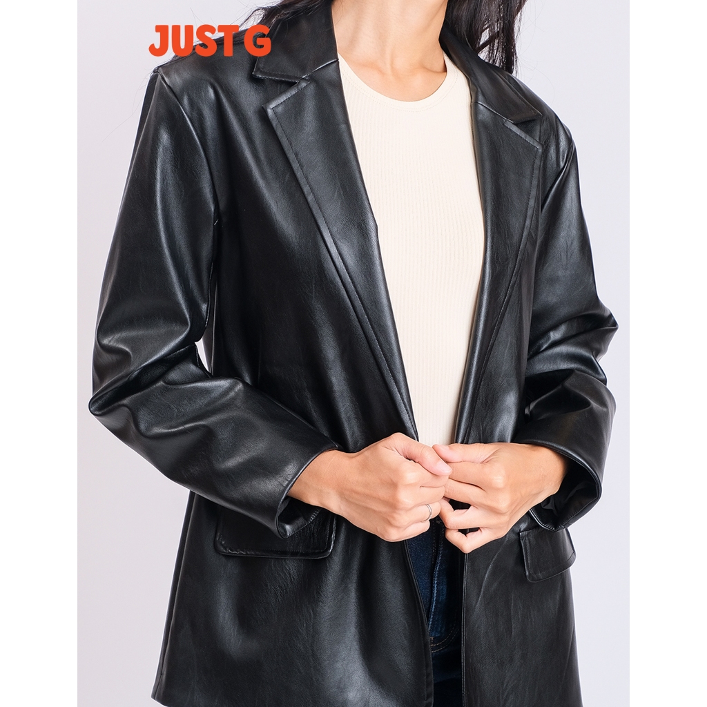 Just G Leather Blazer | Shopee Philippines