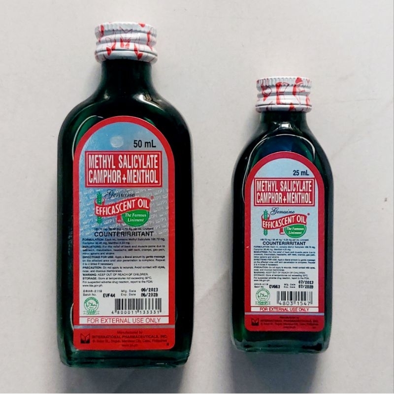 EFFICASCENT OIL liniment red 25ml & 50ml (1 bot) | Shopee Philippines