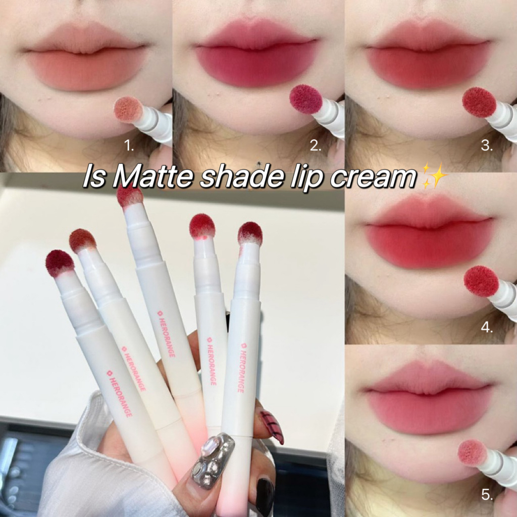 Supermy No.1 New design Herorange Cute color velvet air lip glaze with ...