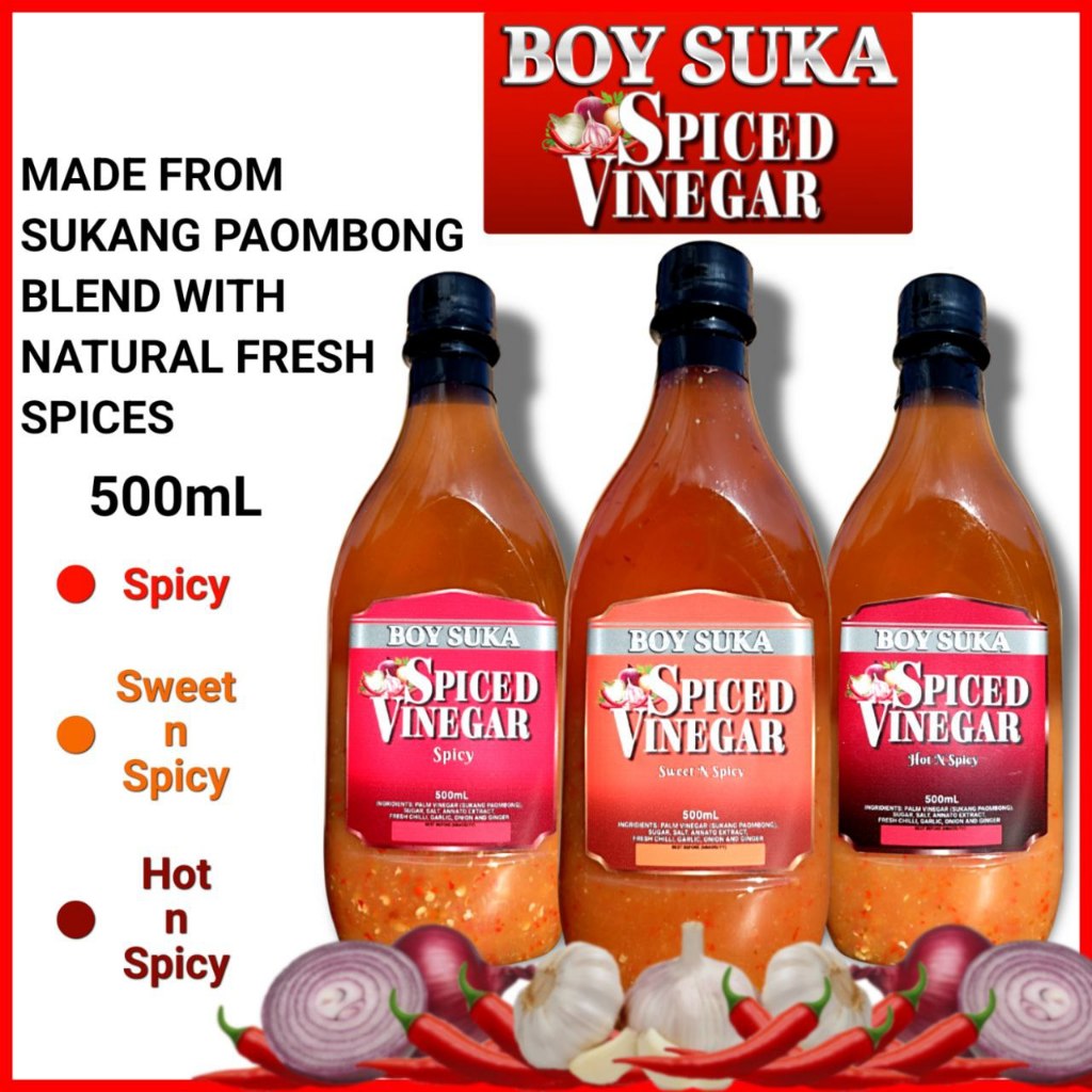 BOY SUKA Spiced Vinegar made of organic fresh spices sukang paombong ...
