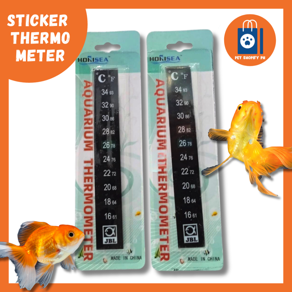 Aqua Thermo Sticker Thermometer Glass Aquarium Temperature Monitor ...