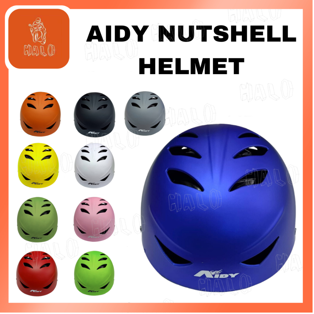 [HALO MOTOR] AIDY NUTSHELL HELMET ADJUSTABLE MOTORCYCLE/BIKE DC-223 ...