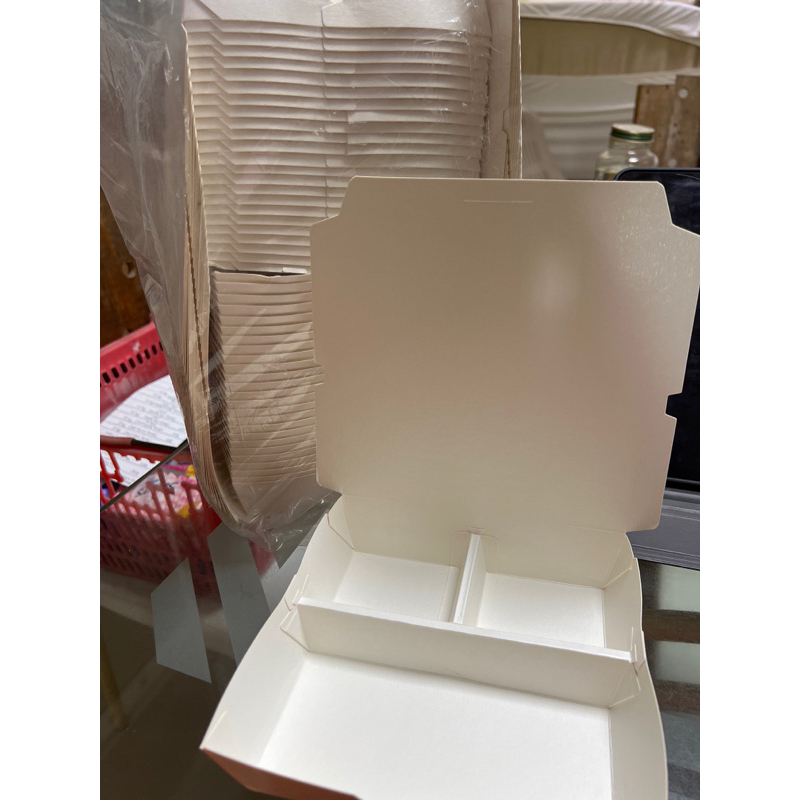 Paper lunch Box 3 division 50 pieces | Shopee Philippines