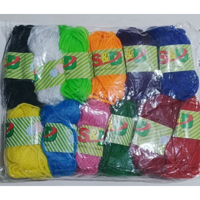Assorted Color Yarn 12pcs per pack | Shopee Philippines