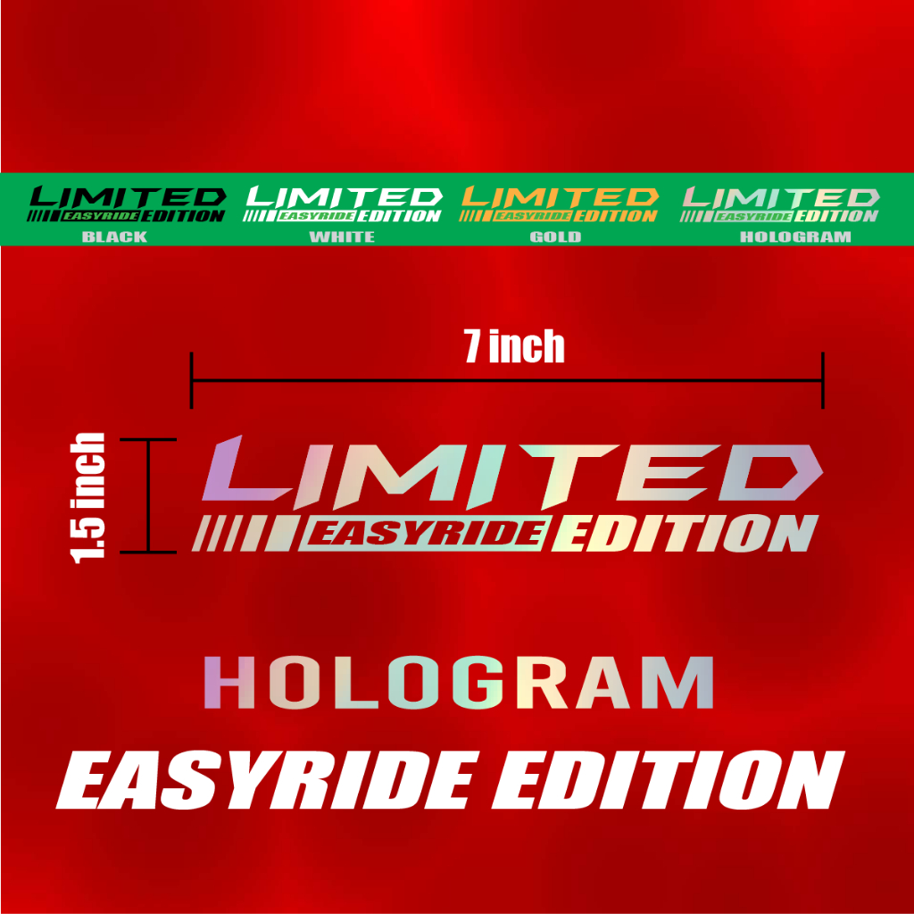 EASYRIDE Limited Edition Sticker | Cut-out Vinyl Sticker | Sold per ...