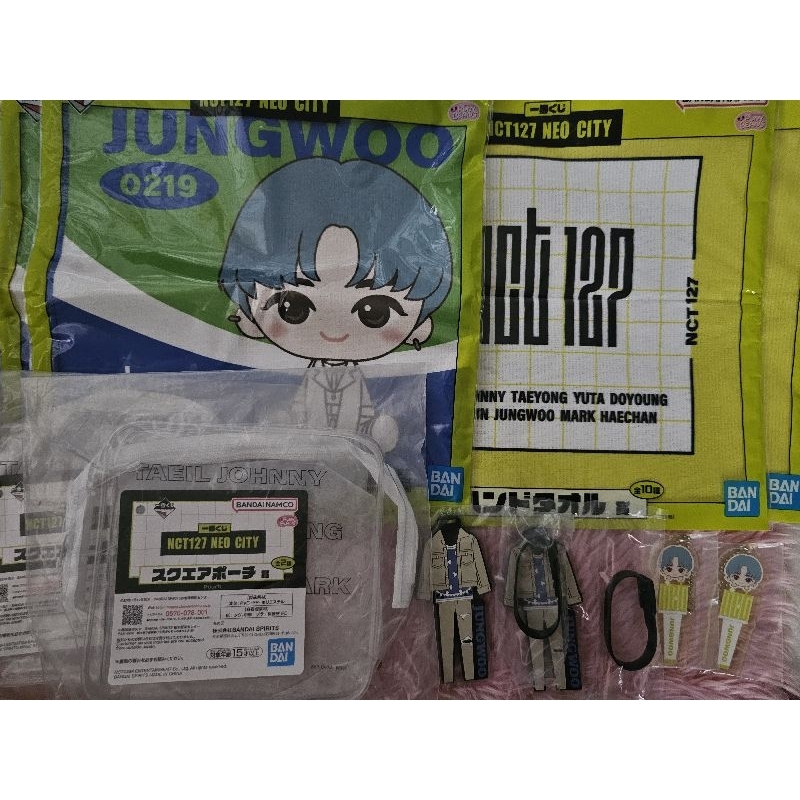 NCT 127 Ichiban Kuji The Link Merchandise (Tower, Kering Pouch, Jungwoo ...