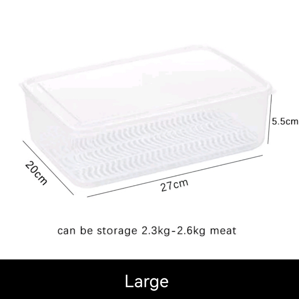 Home Storage Box Fish Meat Food Drain Keep Fresh Refrigerato Fridge ...