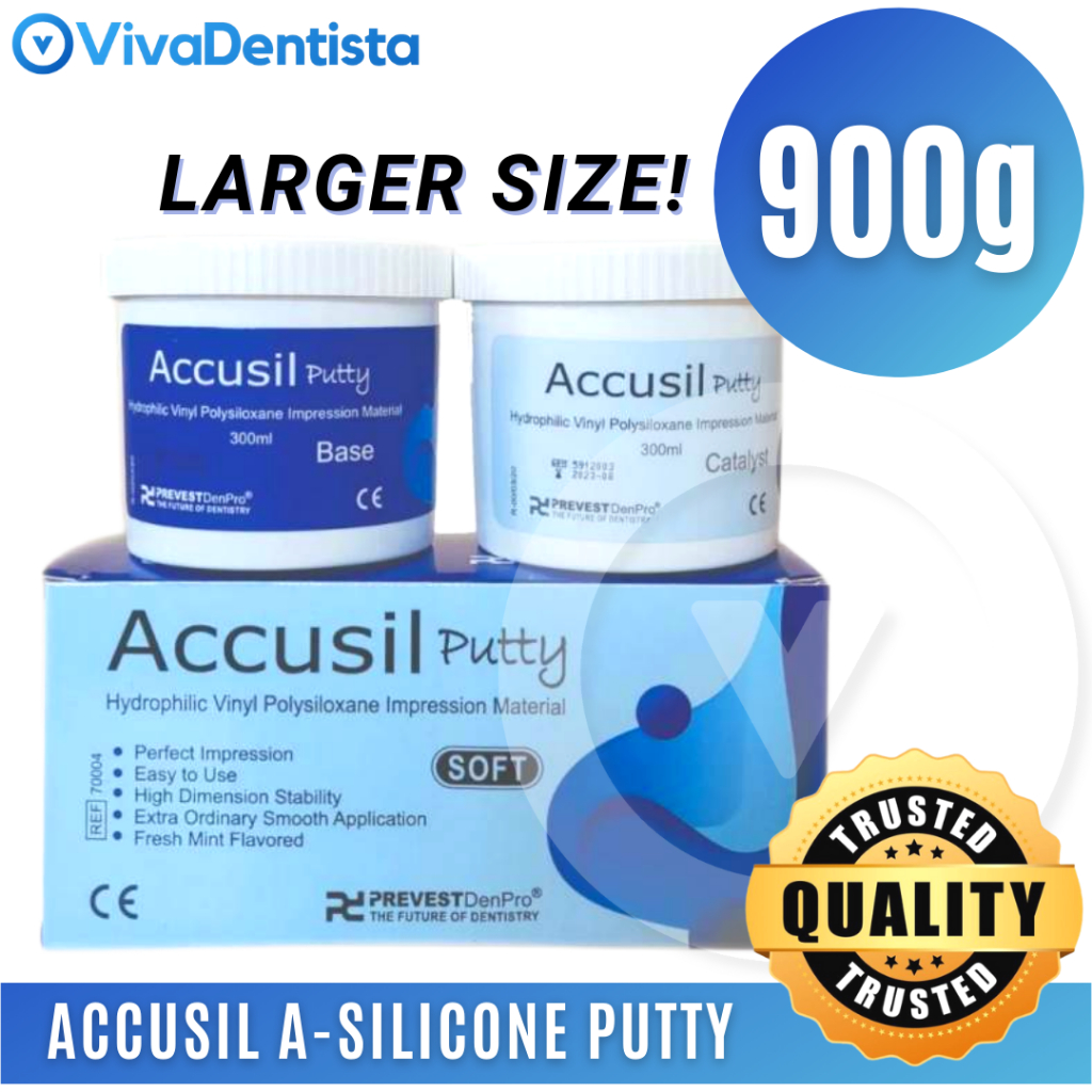 Accusil Putty Addition Silicone (Hydrophilic Vinyl Polysiloxane) Impression Material Prevest ...