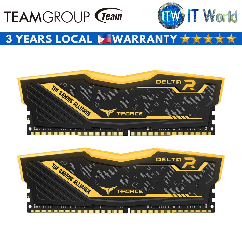 Teamgroup T-Force Delta TUF RGB 16GB(2x8GB) DDR4 Desktop Memory (Black ...