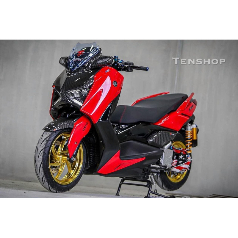 Yamaha xmax 300 accessories Ice flu and Red Fairings flarings kaha ...