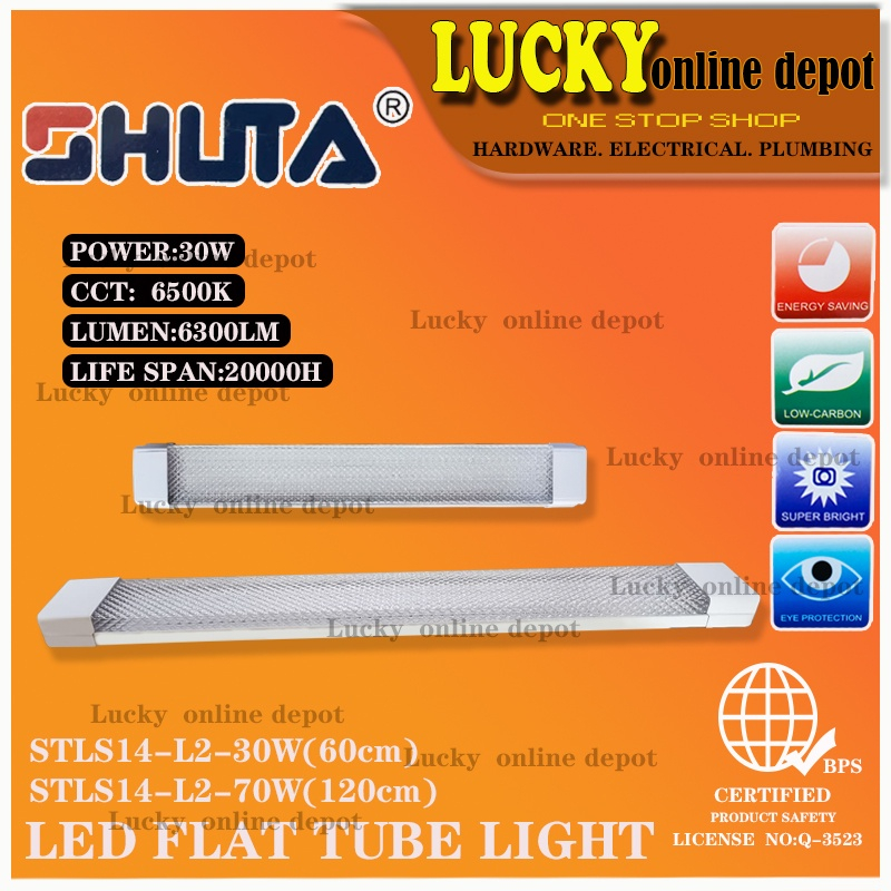 STLS14-L2 SHUTA LED FLAT TUBE LIGHT ( 30 & 70WATTS ) 6500K | Shopee ...