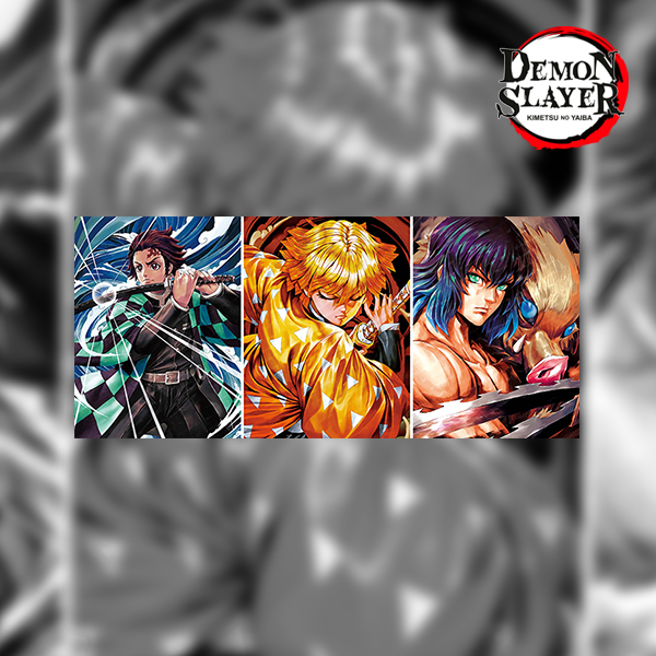Demon Slayer Tanjiro, Inosuke, and Zenitsu 3D Anime Poster (Lenticular ...