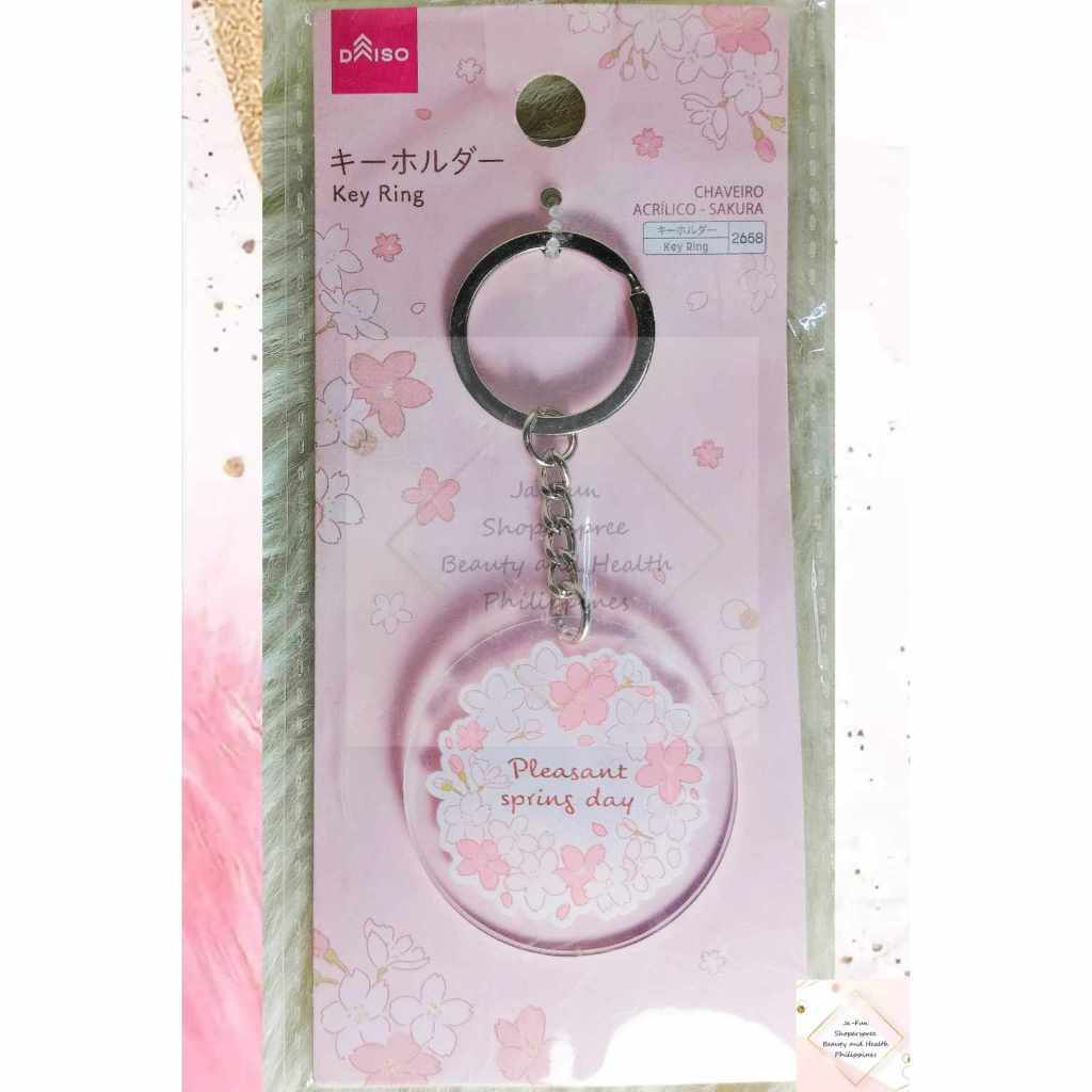 SAKURA KEYCHAIN ACRYLIC SAKURA CUTE KEY RING ( DAISO JAPAN ) | Shopee ...