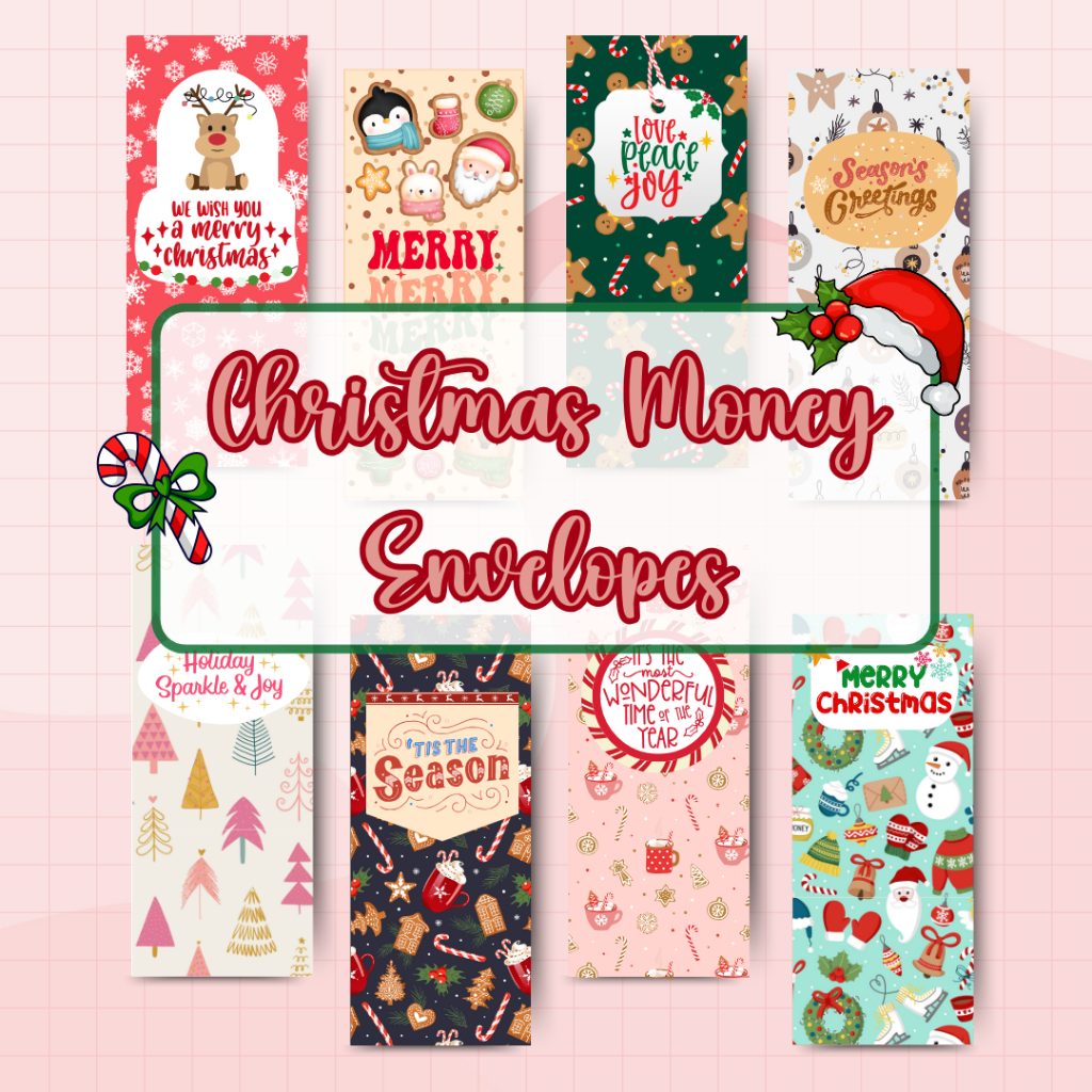 Christmas Money Envelope 10PCS PER PACK Glossy Modern Angpao | Shopee ...