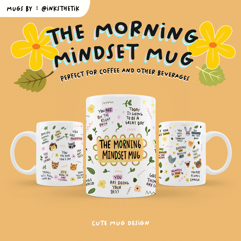 The Morning Mindset Mug | Aesthetic mugs perfect for gifts | Shopee ...