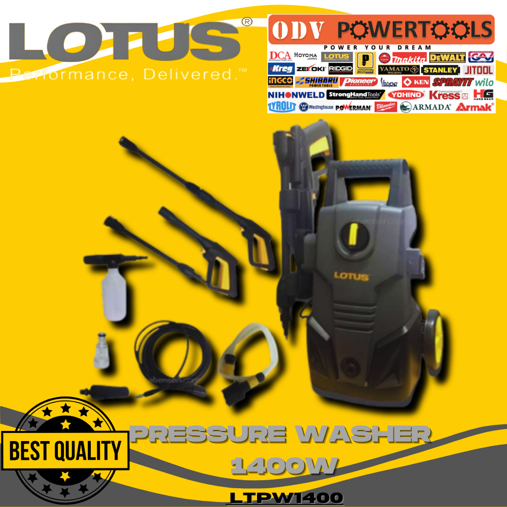 Lotus Pressure Washer 1400W LTPW1400C2X ~ ODV Powertools | Shopee ...