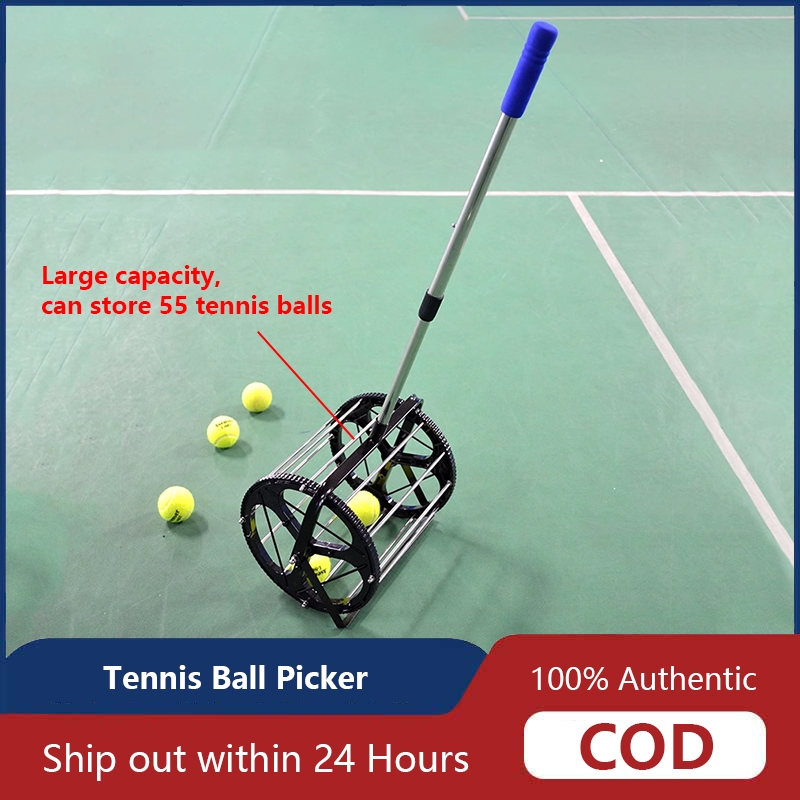 ASENVER Tennis ball picker Professional ball pick-up Tennis ball barrel ...