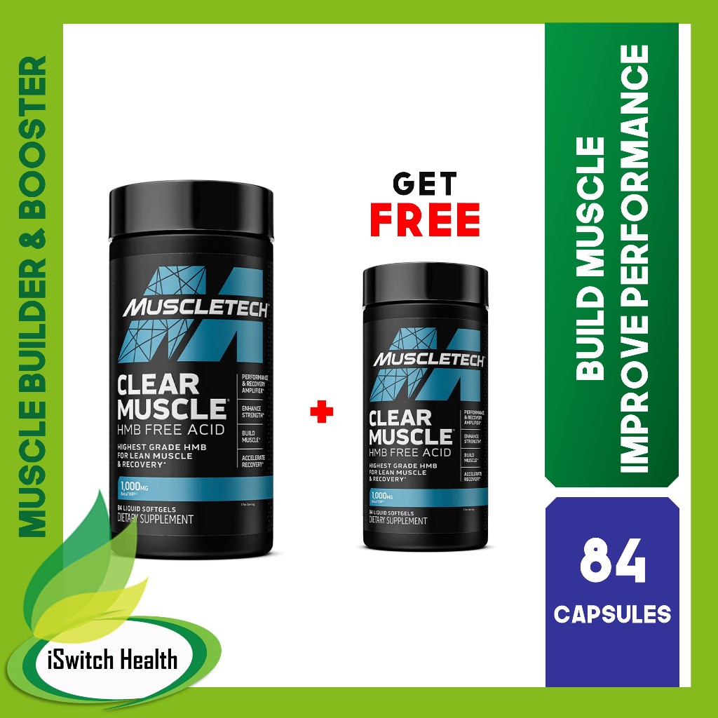 BUY 1 TAKE 1 MuscleTech Clear Muscle HMB Free Acid - 84 Liquid Capsules ...