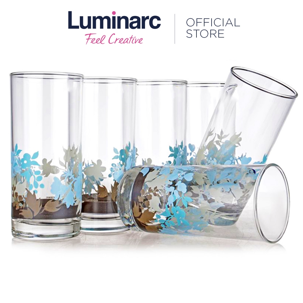 Luminarc N5078 Amsterdam Foliage 27cl Tumbler Decorated 6pc Drinking ...