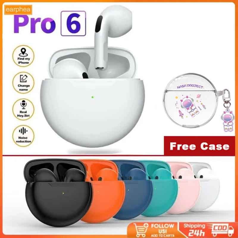 pro6 TWS bluetooth earphone Wireless Headset With charger box Touch ...