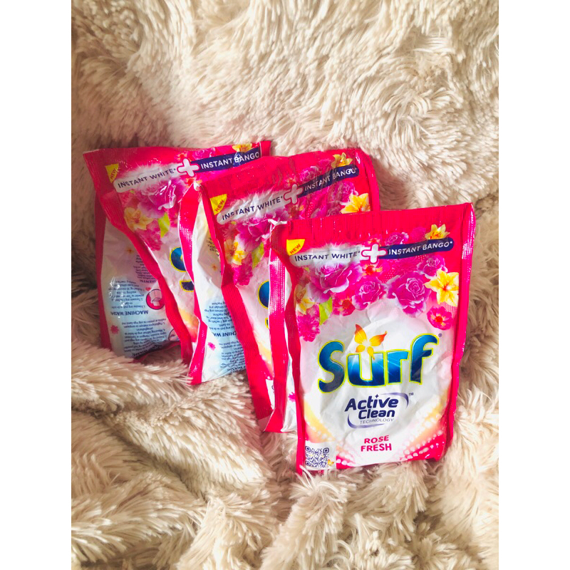 SURF Active Clean Powder Detergent Rose Fresh 65g 6 pieces | Shopee ...