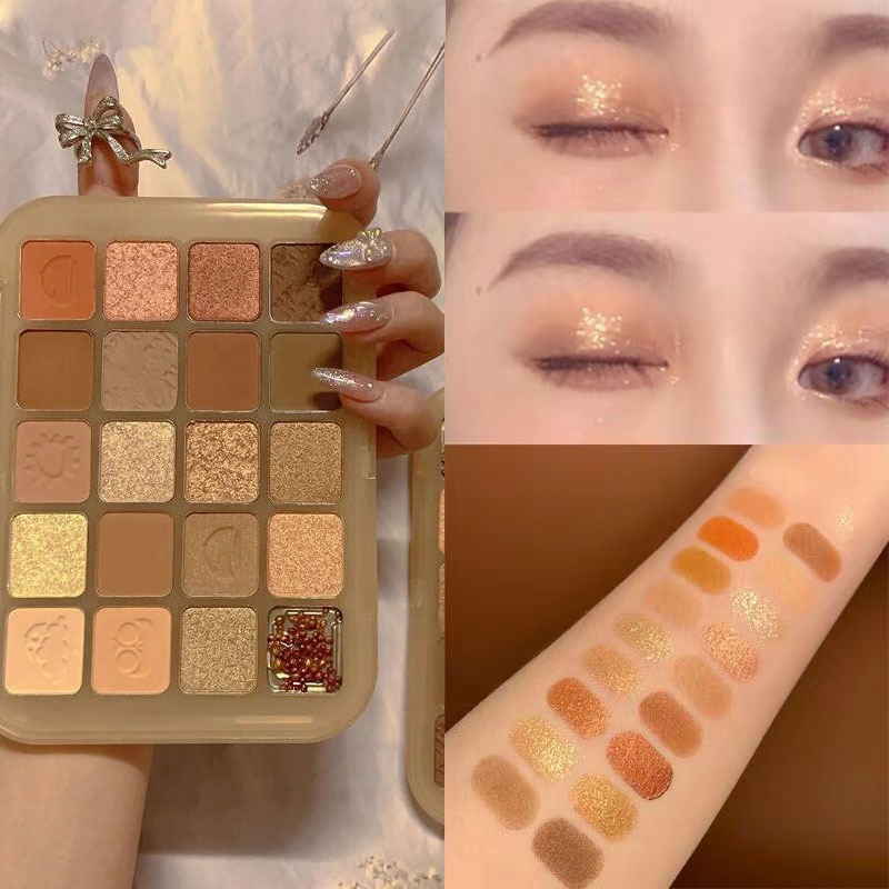 20 Colors Eyeshadow Palette Matte Earth Color makeup Palette Glitter ...