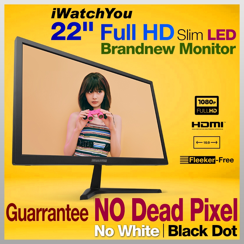B/N iWatchYou 22" HD Slim Vessel LED Monitor - HDMI / VGA Full HD 22 Inch | Shopee Philippines