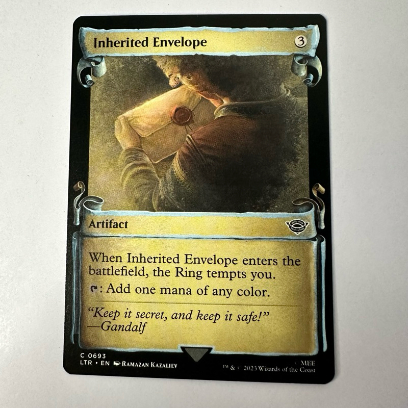 INHERITED ENVELOPE | ARTIFACT | LTR THE LORD OF THE RINGS | COLORLESS ...