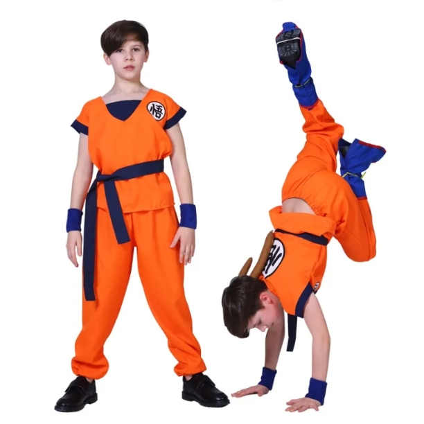 Anime Dragon Ball Z Costume For Kids Boy Son Goku Cosplay Halloween ...