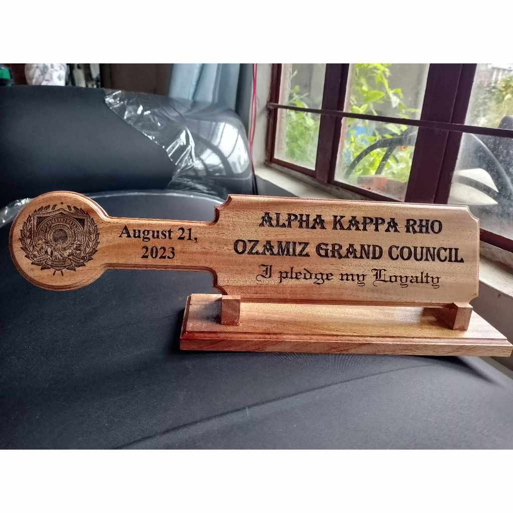 Customized Memorabilia - MINI Frat Paddle for Display with Stand Set ...
