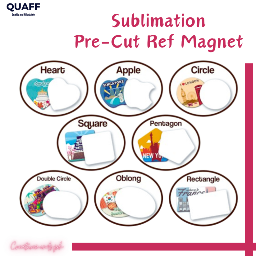 QUAFF Sublimation Printable Ref Magnet Pre-Cut Blanks - 5pcs per pack ...