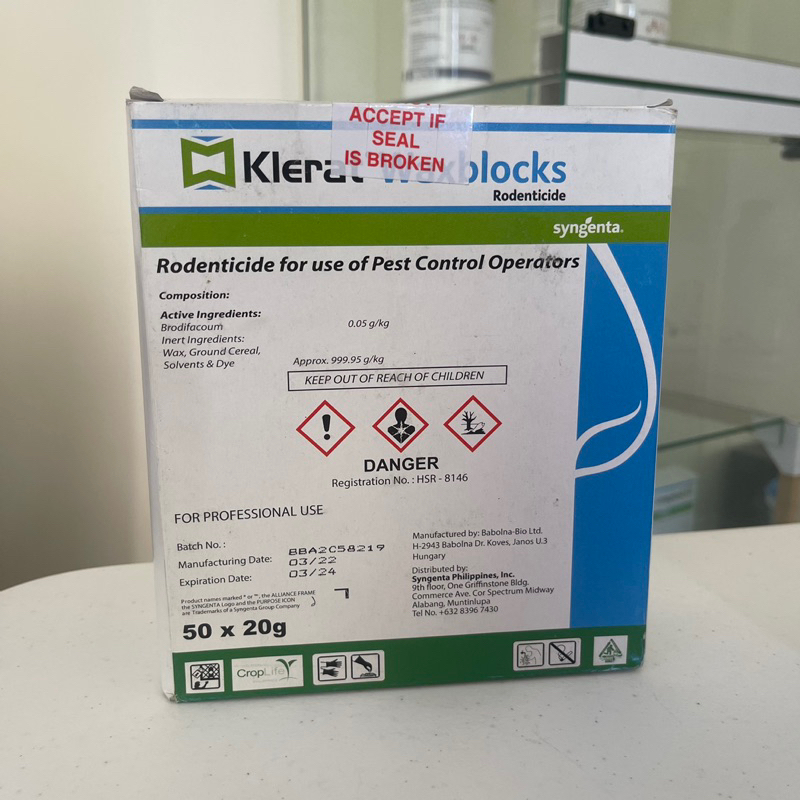 Syngenta Klerat Rodenticide Klerat Wax Blocks FARM PEST, PROFESSIONAL ...