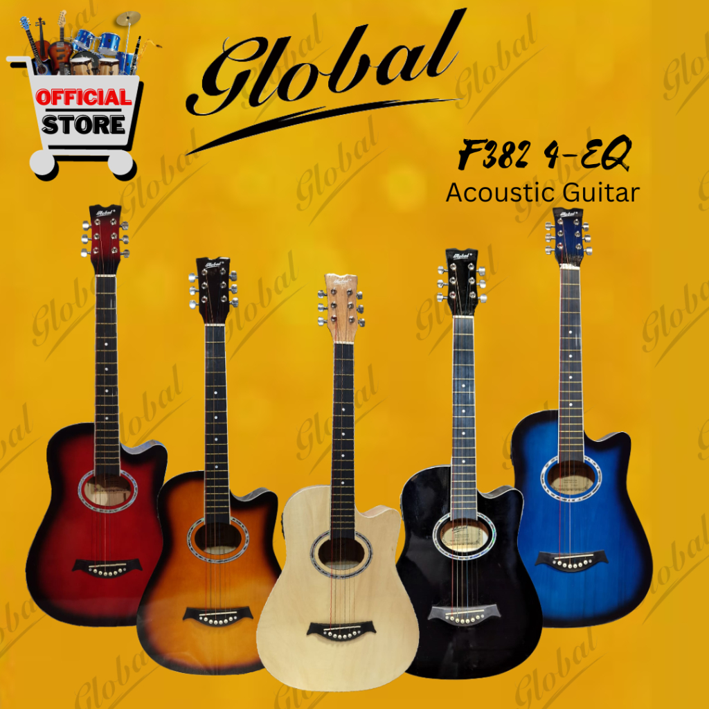GUITAR ACOUSTIC GLOBAL - F382 4- EQUALIZER | Shopee Philippines