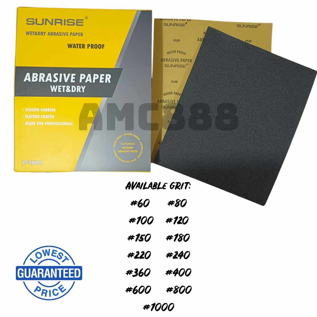 LIHA/Sandpaper/Waterproof Abrasive Paper SUNRISE Grit 60/80/100/120/150 ...