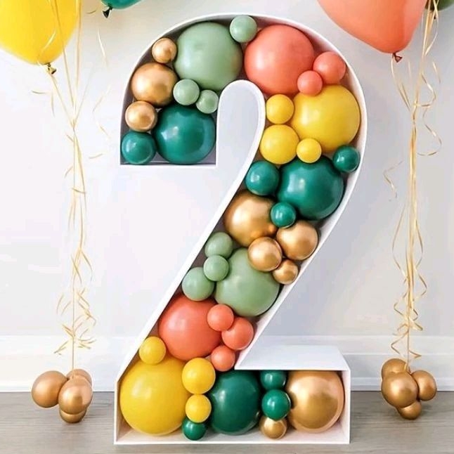 Number Mosaic Balloons Boxes 2ft | Shopee Philippines