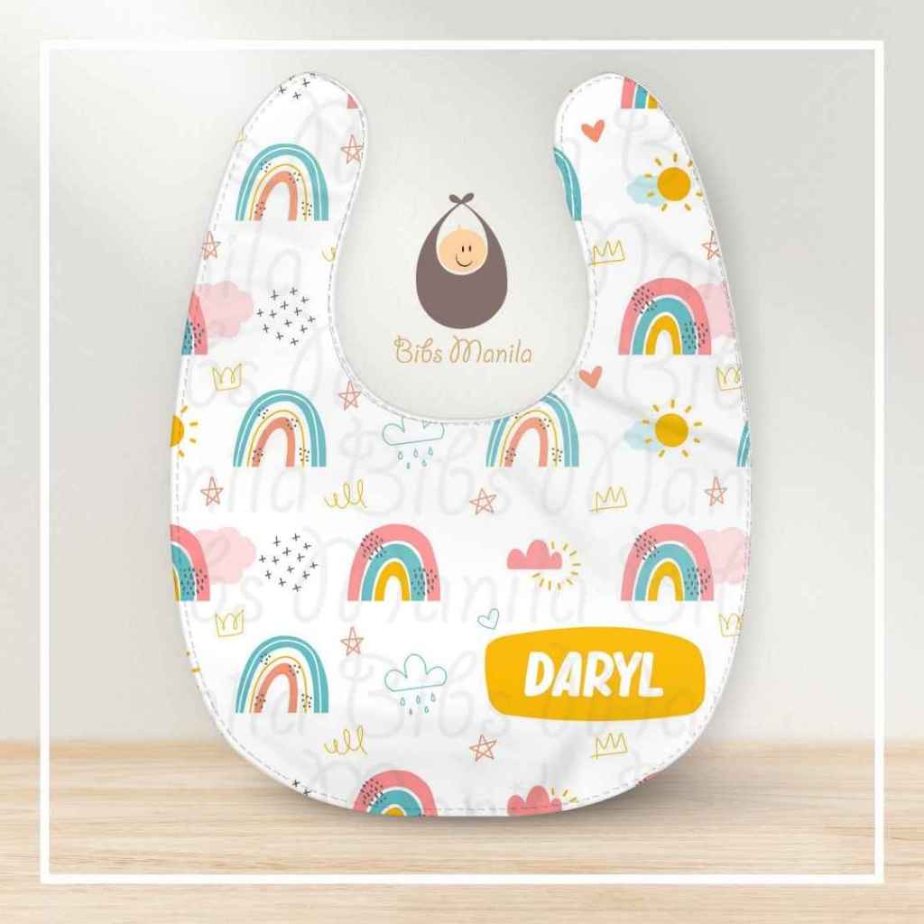 Bibs Manila King Rainbow Personalized Baby Bib | Shopee Philippines