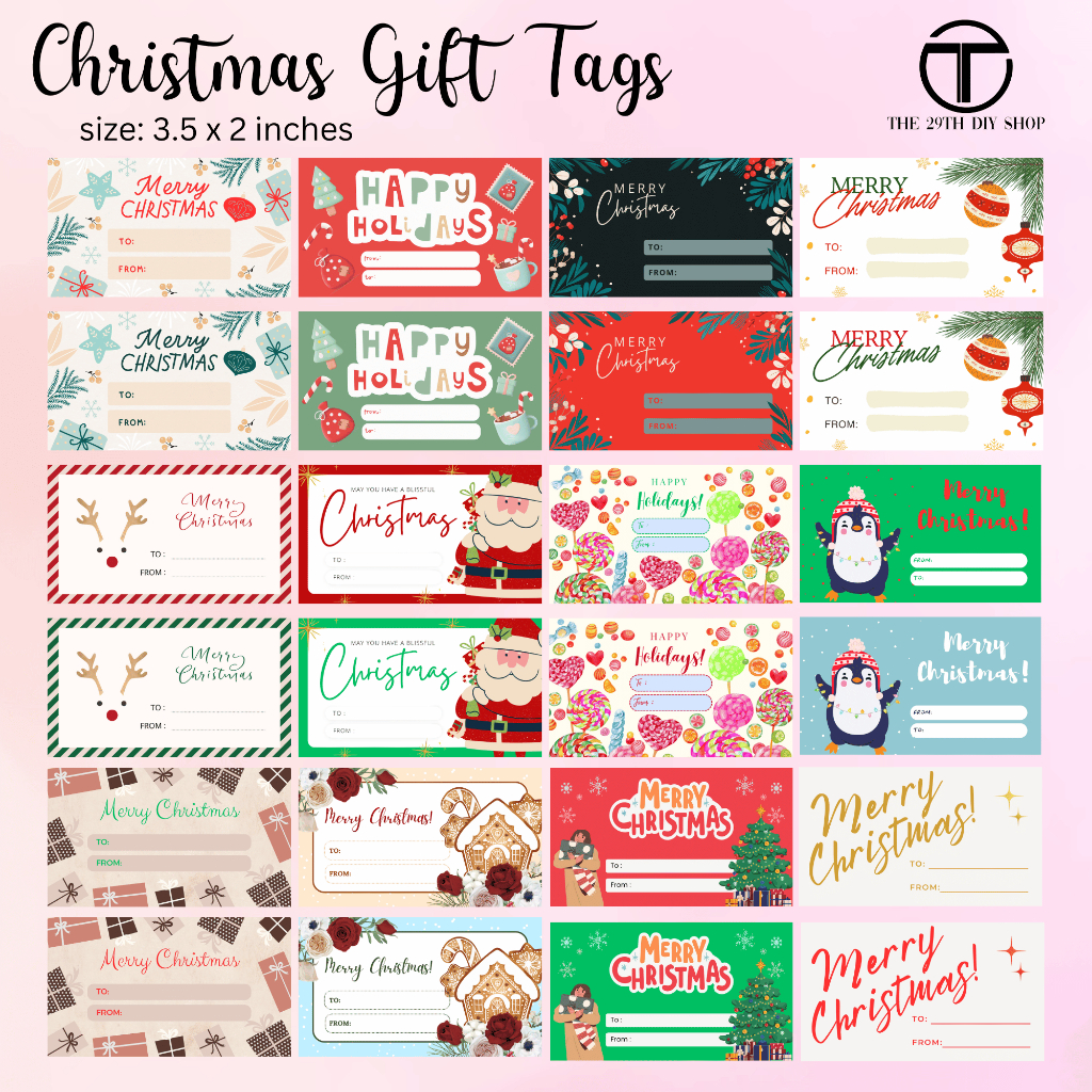 Customized >> Christmas Gift Tags PART 1 | Shopee Philippines