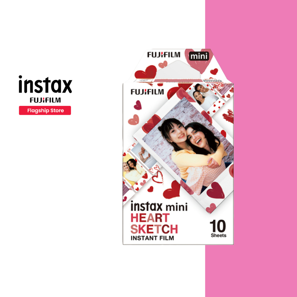 instax mini Heart Sketch Sheet Instant Film (10 sheets) | Shopee ...