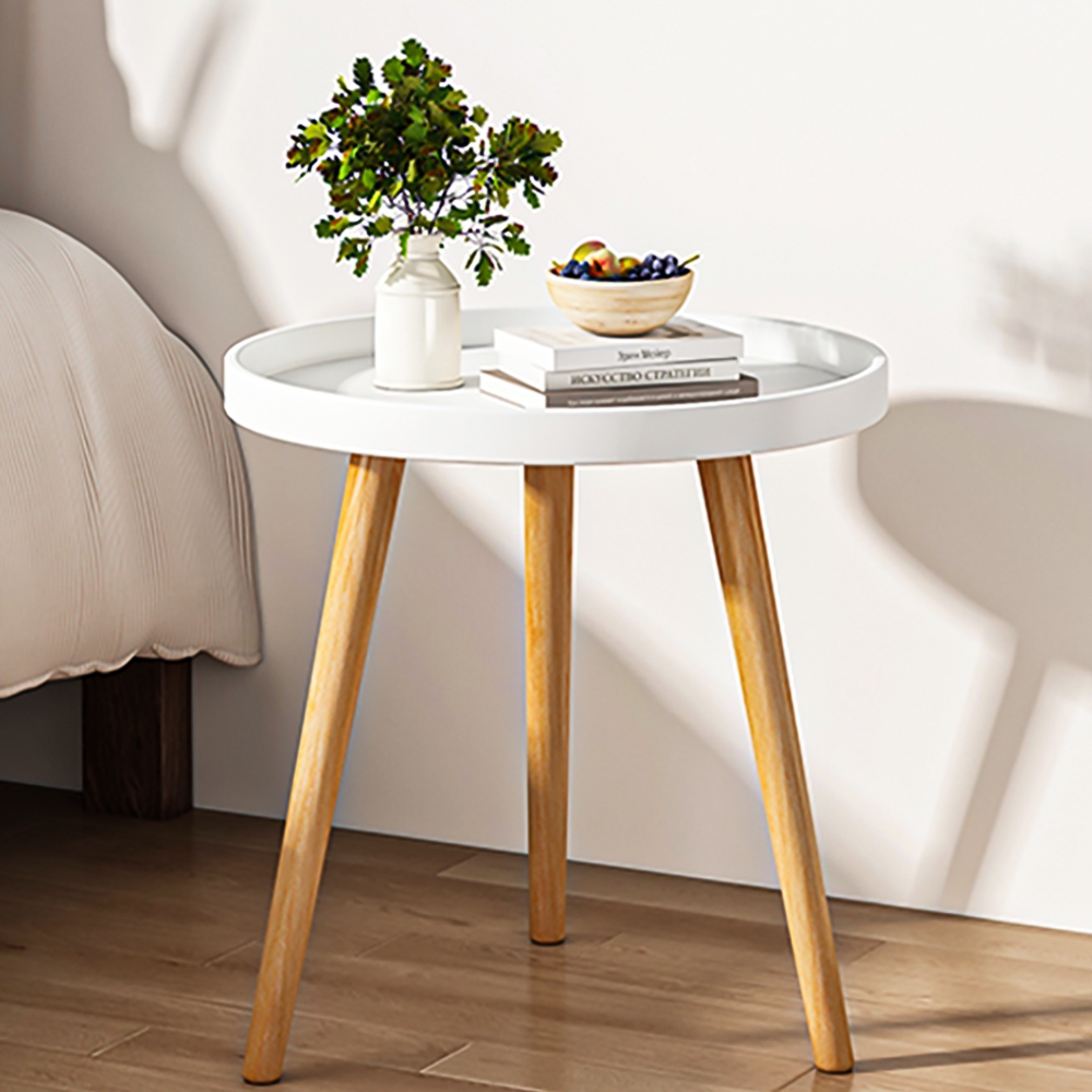 Modern Stylish Bedside Round Table Night Stand Storage Cabinet for ...