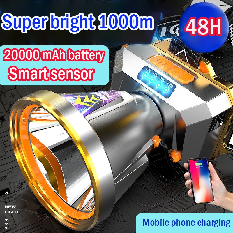 Smart infrared High-beam Headlight Headlamp Flashlight Rechargeable ...